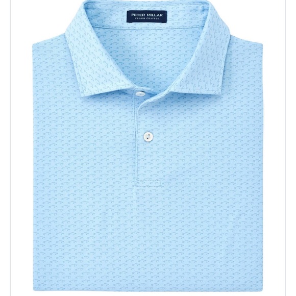 Peter Millar | Shirts | Peter Millar Mens Blue Frost Spicer Performance ...